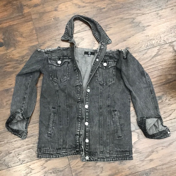 Missguided | Jackets & Coats | Epic Misguided Denim Jacket Wshoulders ...